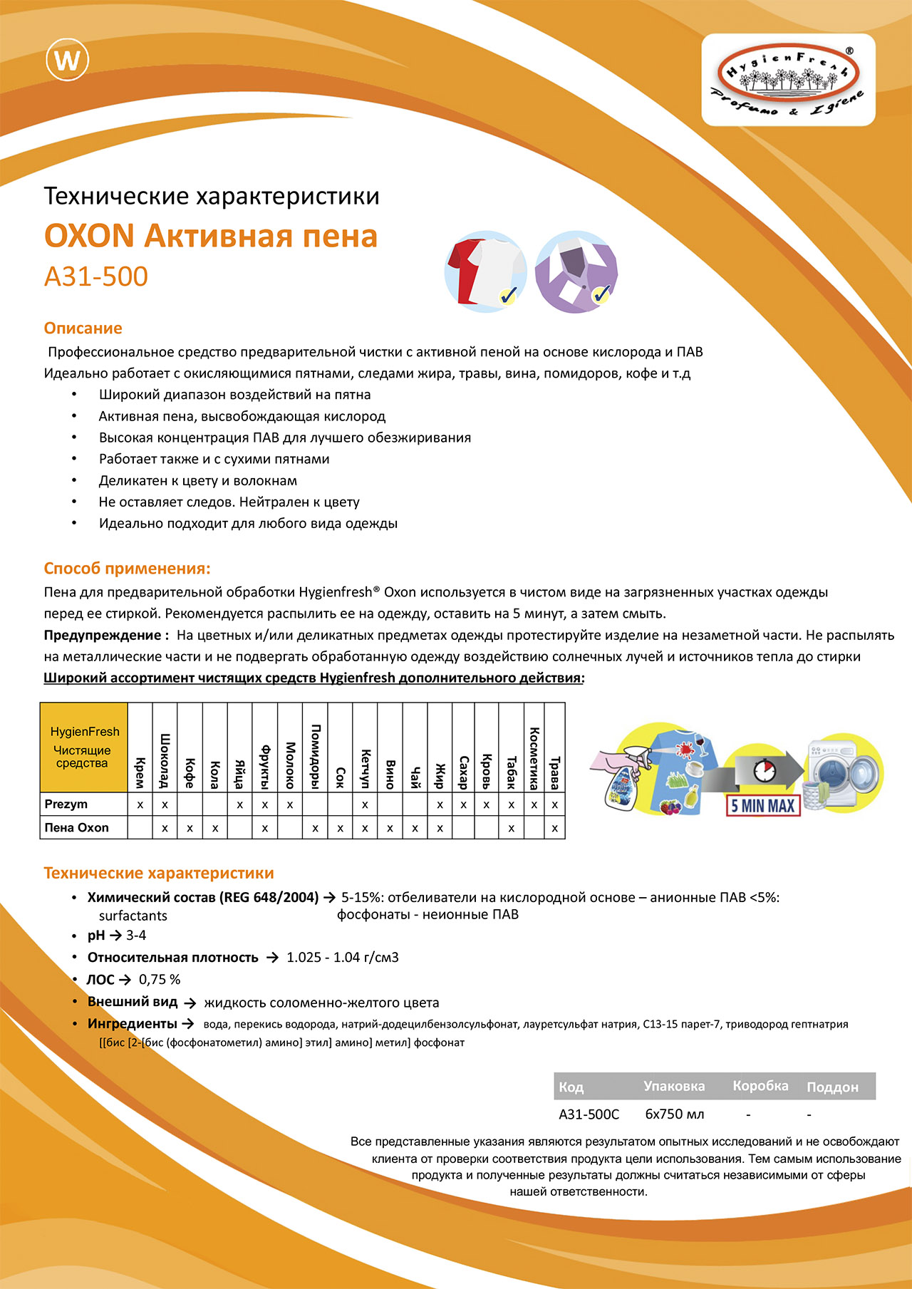 Каталог OxOn – профессиональное средство для предварительной чистки